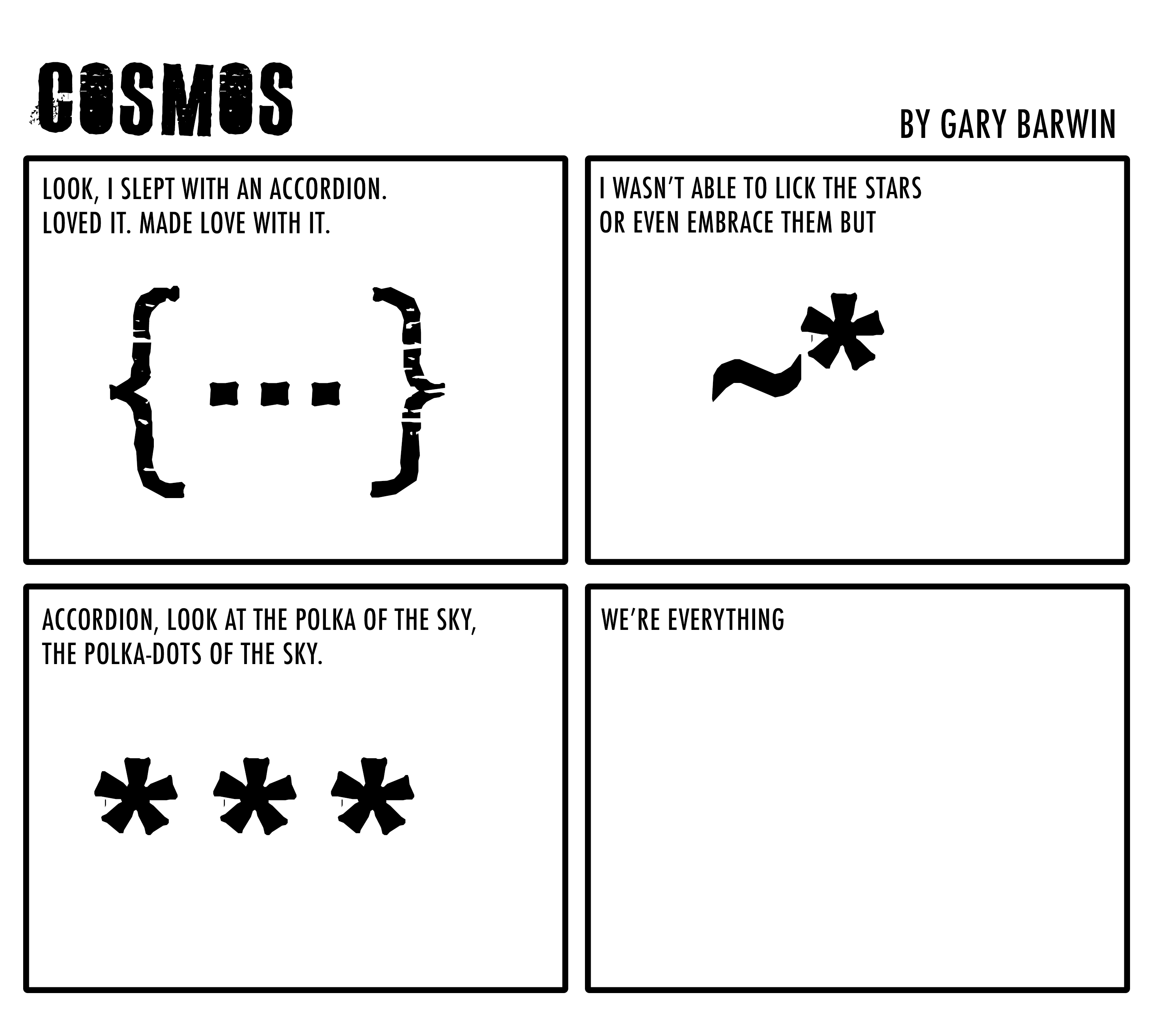 Sunday Comix: “Cosmos” by Gary Barwin – Heavy Feather Review
